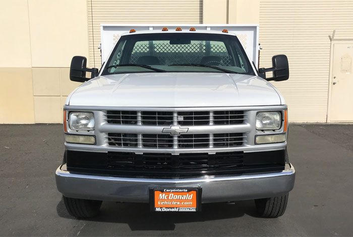 2002 Chevy C3500 HD Stakebed w/ Liftgate & Only 49K - Front View
